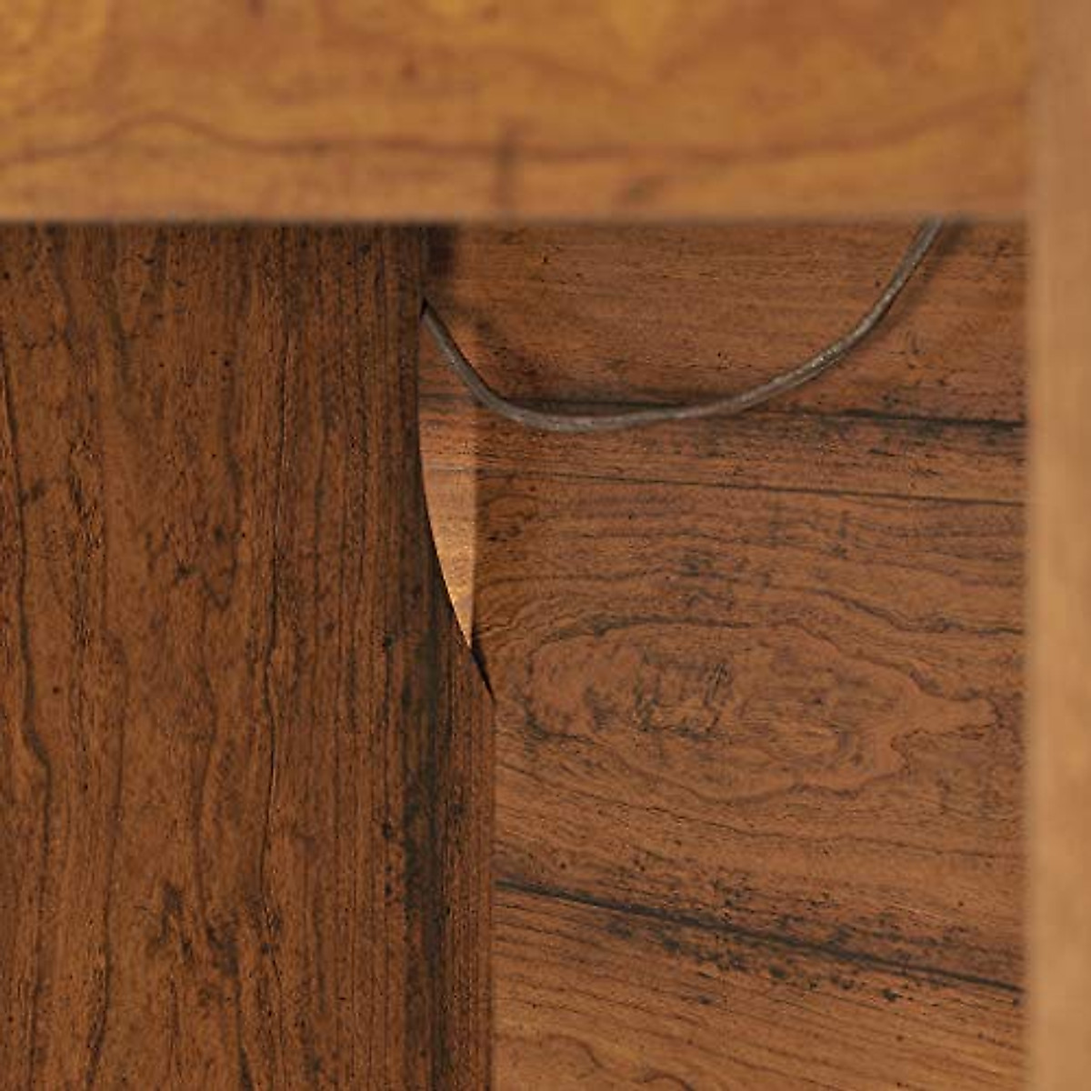 Sauder Carson Forge Computer Desk, Washington Cherry finish