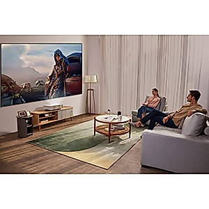 Ultimaxx Projector Bundle + LG CineBeam HU715QW 2500-Lumen XPR 4K UHD Smart Home Theater Laser Ultra-Short Throw DLP Projector + 120” Foldable Projection Screen w/ 12x Wall Mounts & More (21pc Bundle)
