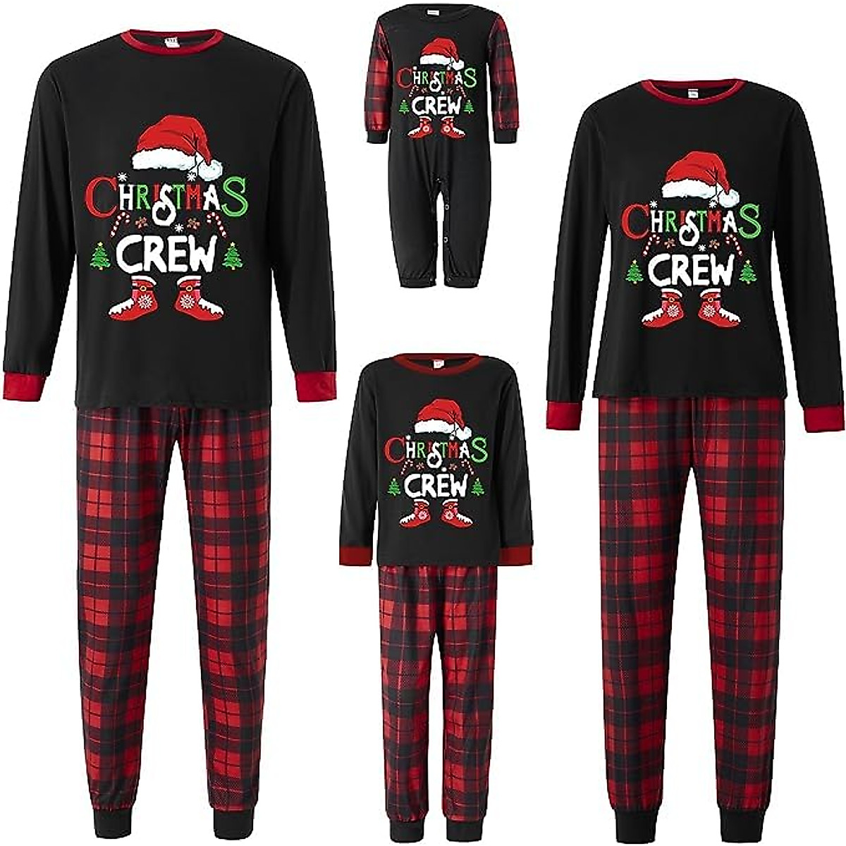 Lizxun Christma Pajama Family Christmas Pjs Matching Sets Christmas Pajamas for Family Cute Sleepwear for Women Men Teens Women Mom