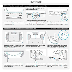 BRAINWAVZ Under Desk Laptop Mount Holder, Adhesive & Screw in, Devices Upto 1.9" Thick for Laptops MacBook Routers Surface iPads Tablets & More (Black)