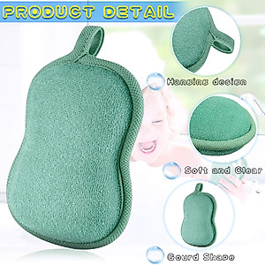 Tatuo 4 Pieces Baby Bath Sponge Cotton Baby Sponge Soft and Absorbent loofah for Kids Babies Men Women(Red, Purple, Green, Orange)