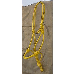 GSk Reitsports New Nylon Cowboy Rope Halter Horse Tack Yellow Halter