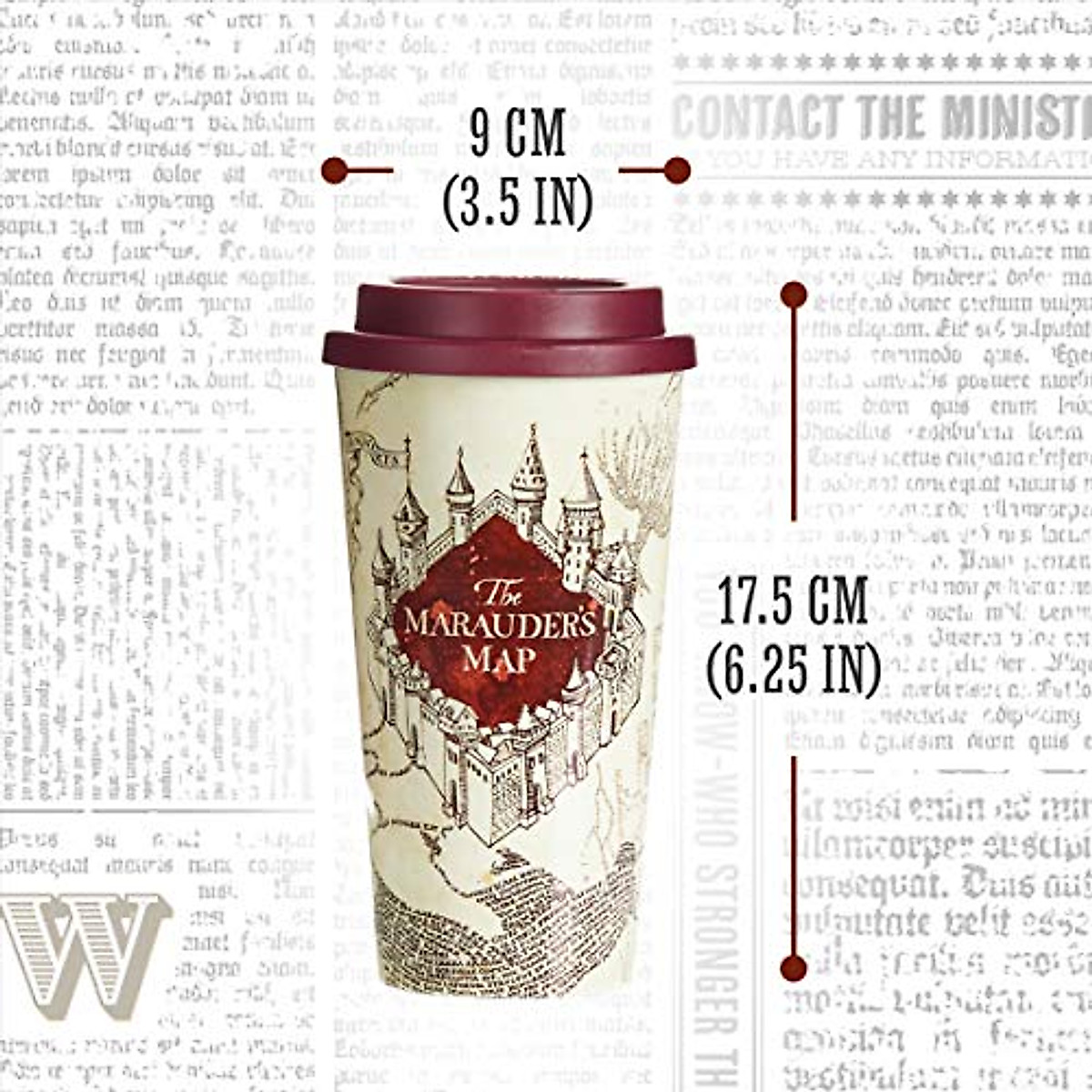 Paladone Marauder’s Map Travel Mug-Officially Licensed Harry Potter Merchandise | Amazon Exclusive