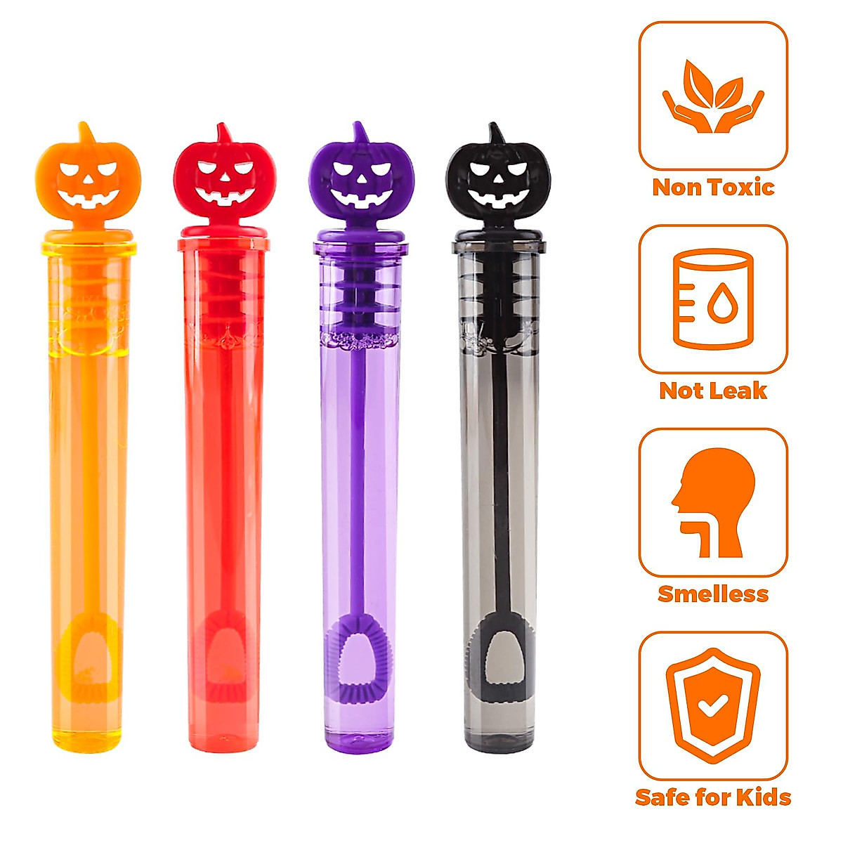 ShyLizard 80PCS Halloween Party Favor, Halloween Bubble Wands for Kids, Halloween Trick or Treat Toys, Halloween Goodies Bag Fillers, Halloween Pinata Fillers, Mini Bubble Wands for Halloween Party