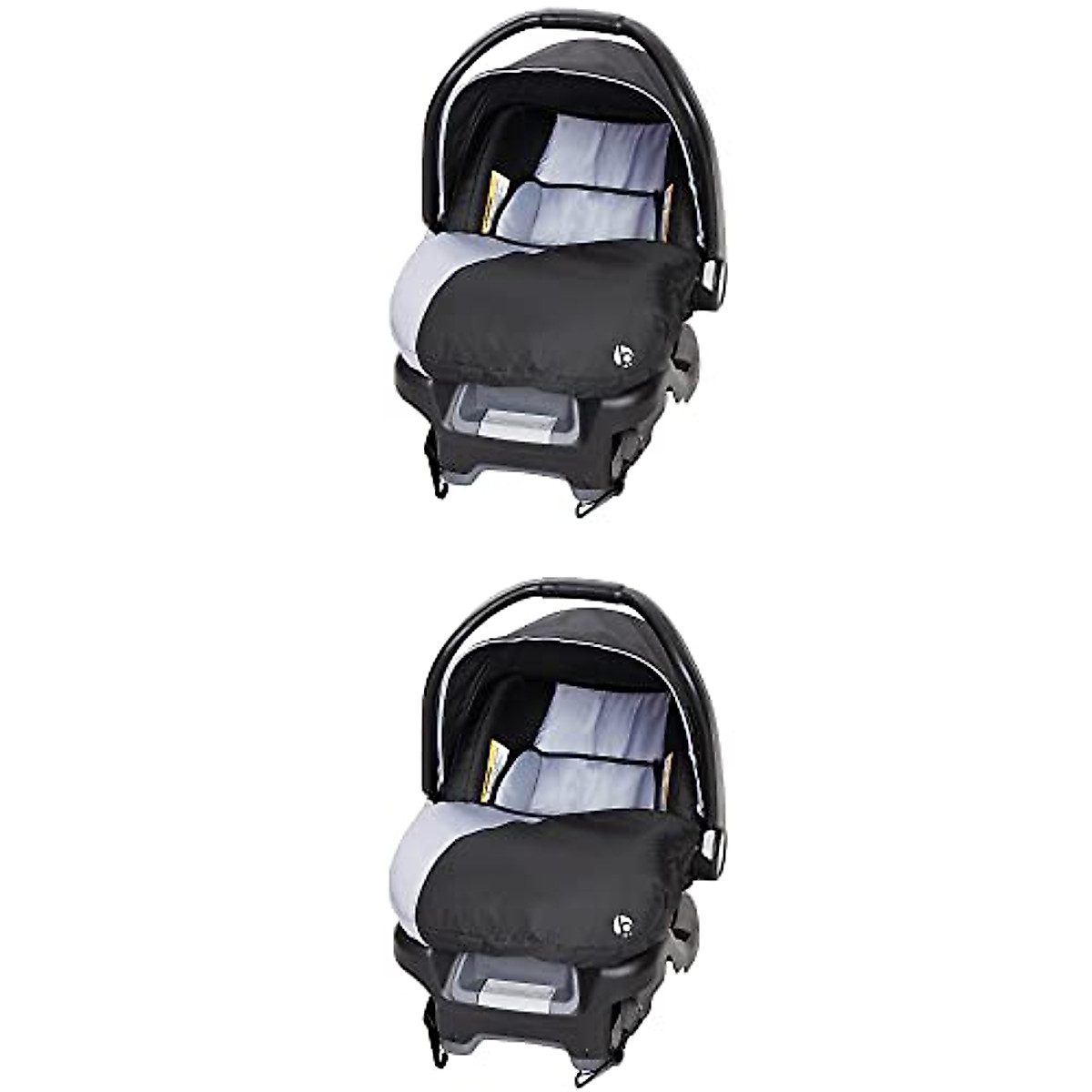 Baby Trend Sit N Stand Easy Fold Travel Double Baby Stroller and 2 Single Infant Car Seats Travel System with Safety Harnesses and Cover, Stormy
