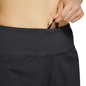 Willit Womens 4" Running Hiking Shorts Athletic Active Shorts with Liner Quick Dry Sports Shorts Zipper Pocket Black L