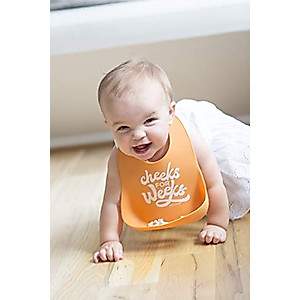 BELLA TUNNO Wonder Bib - Adjustable Silicone Baby Bibs for Girls & Boys, Durable and Waterproof BPA Free Silicone, Cheeks for Weeks