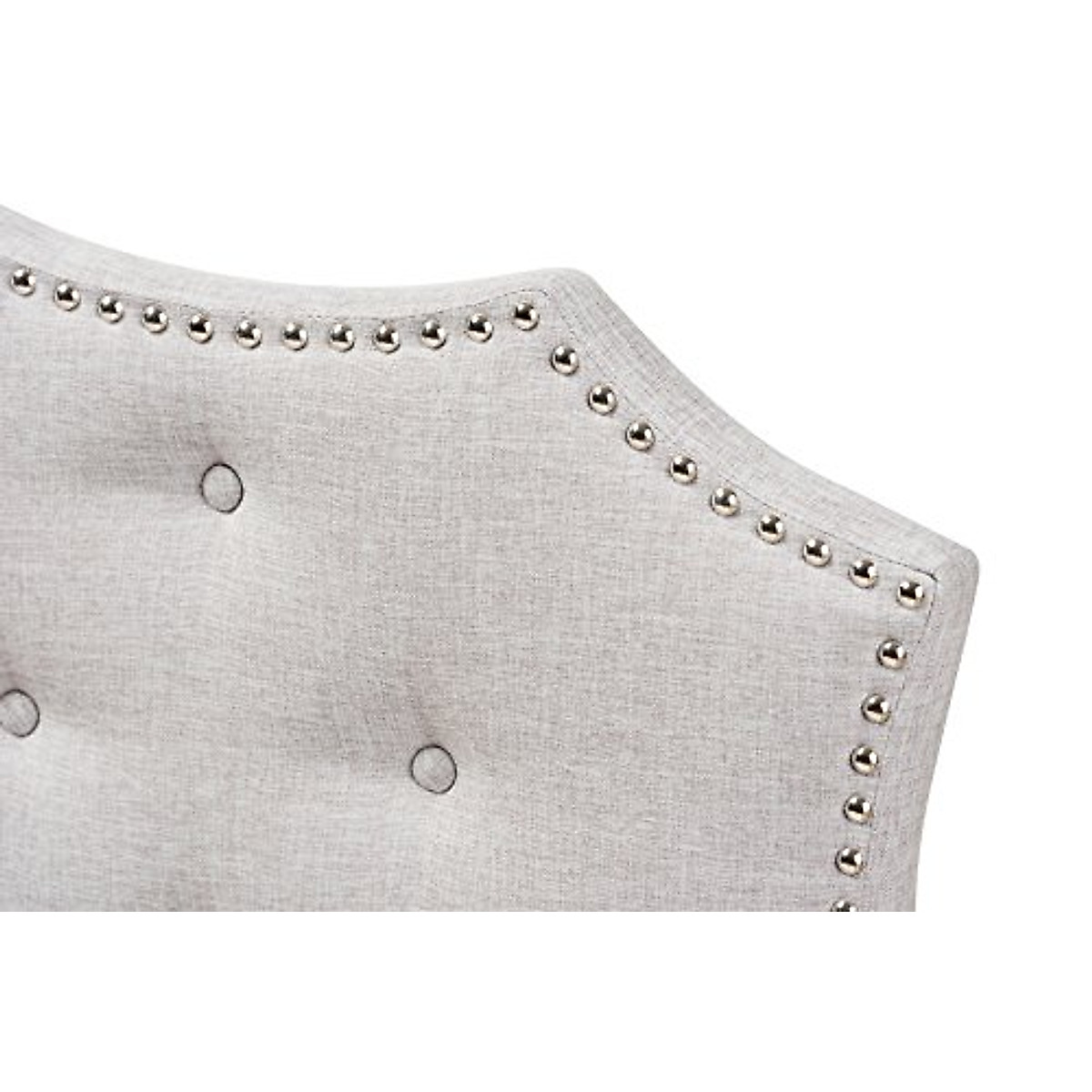 Baxton Studio Coralie Modern and Contemporary Greyish Beige Fabric Queen Size Headboard