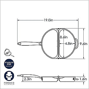 Nordic Ware Italian Frittata and Omelette Pan, 8.4 Inches, Non-Stick
