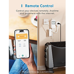 Meross Smart Thermostat for Electric Baseboard & Smart Wi-Fi Temperature Controller Thermostat 15A, Works with Apple Home, Alexa, Google Home, SmartTings with Voice& Remote Control, Power Monitor
