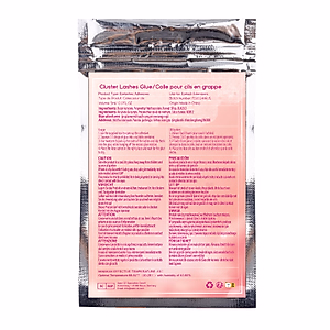 FADVAN Black Individual Cluster Lash Extension Glue, Sensitive Eyelash Adhesive, Long Lasting, No Fume No Irritation, Waterproof, Self Application, for Personal Use