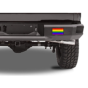 Rogue River Tactical 4 Pack Rainbow Flag Car Decal Bumper Sticker Gay Pride LGBT Gay Lesbian Bisexual Transgender Support (Rainbow)
