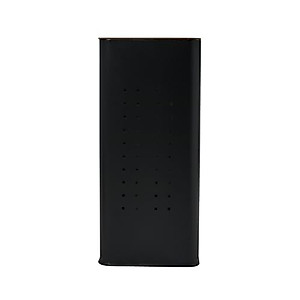 Household Essentials Black Steel Laundry Hamper with Lid, Matte