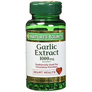 Nature's Bounty Garlic Extract 1000 mg,100 Count (Pack of 4)