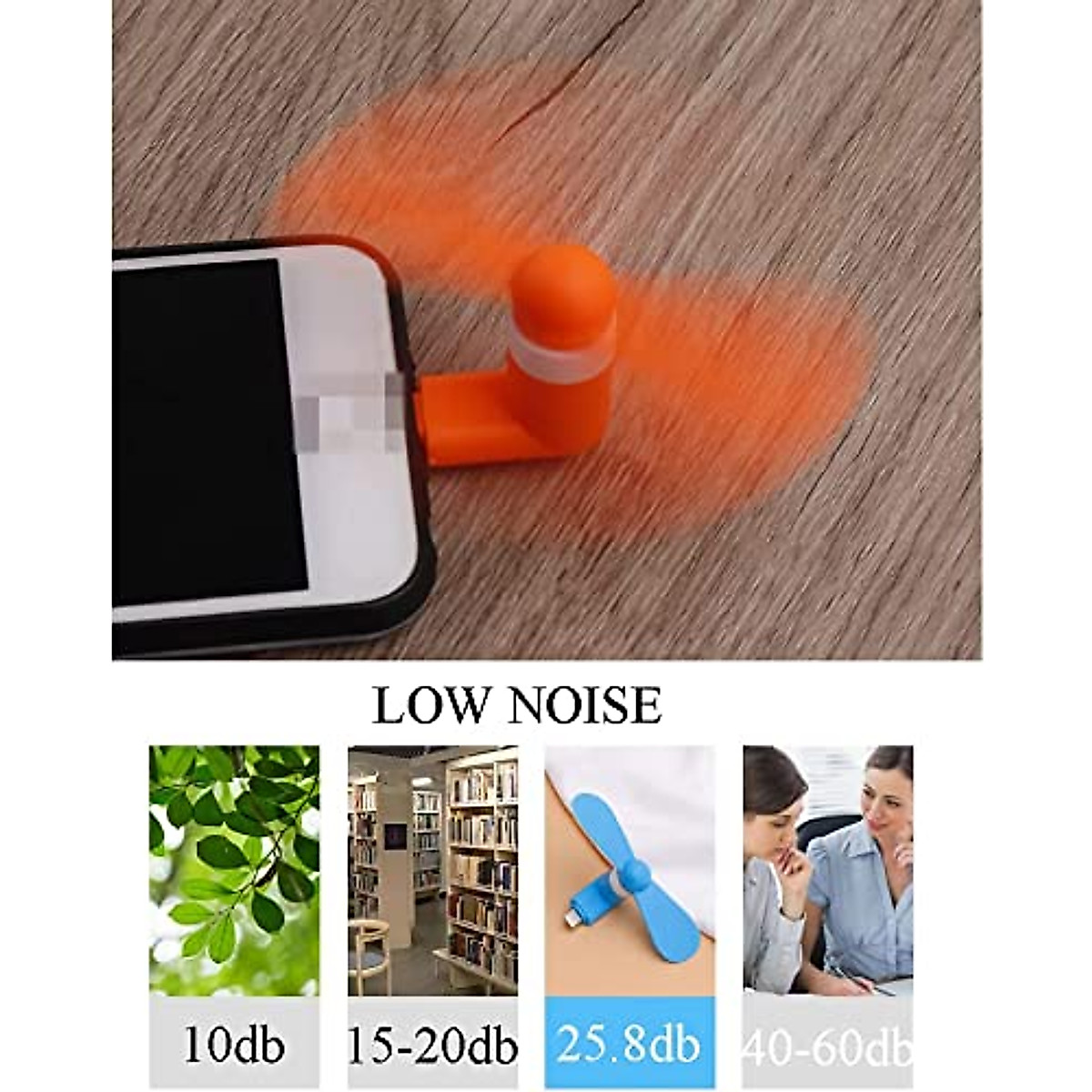 GaiRen Mini Phone Fans, Cellphone Fan Compatible with iPhone 12/13/X/Xs/Xr Cell Phone Summer Accessories (6 Packs)