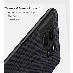 Ftonglogy for OnePlus 10T 5G Case: for OnePlus Ace Pro Phone Case, Slim Carbon Fiber Classic Design Soft Hybrid Shockproof Protective Cover Case for 1+ 10T (Black)