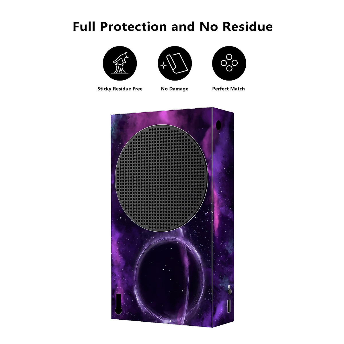 PlayVital Purple Deep Space Custom Vinyl Skins for Xbox Core Wireless Controller, Wrap Decal Cover Stickers for Xbox Series S Console Controller