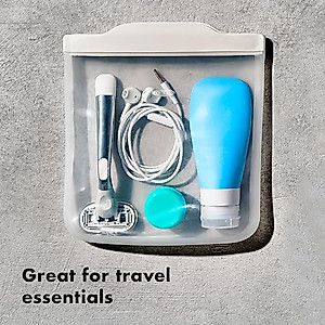 OXO Good Grips Silicone Reusable Bag – Gallon Bag (128 oz) - Oat