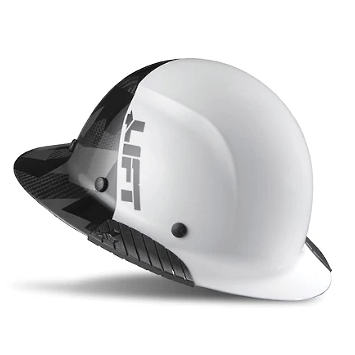 LIFT Safety HDF50C-20CK DAX Carbon Fiber Full Brim 50-50, White/Black Camo