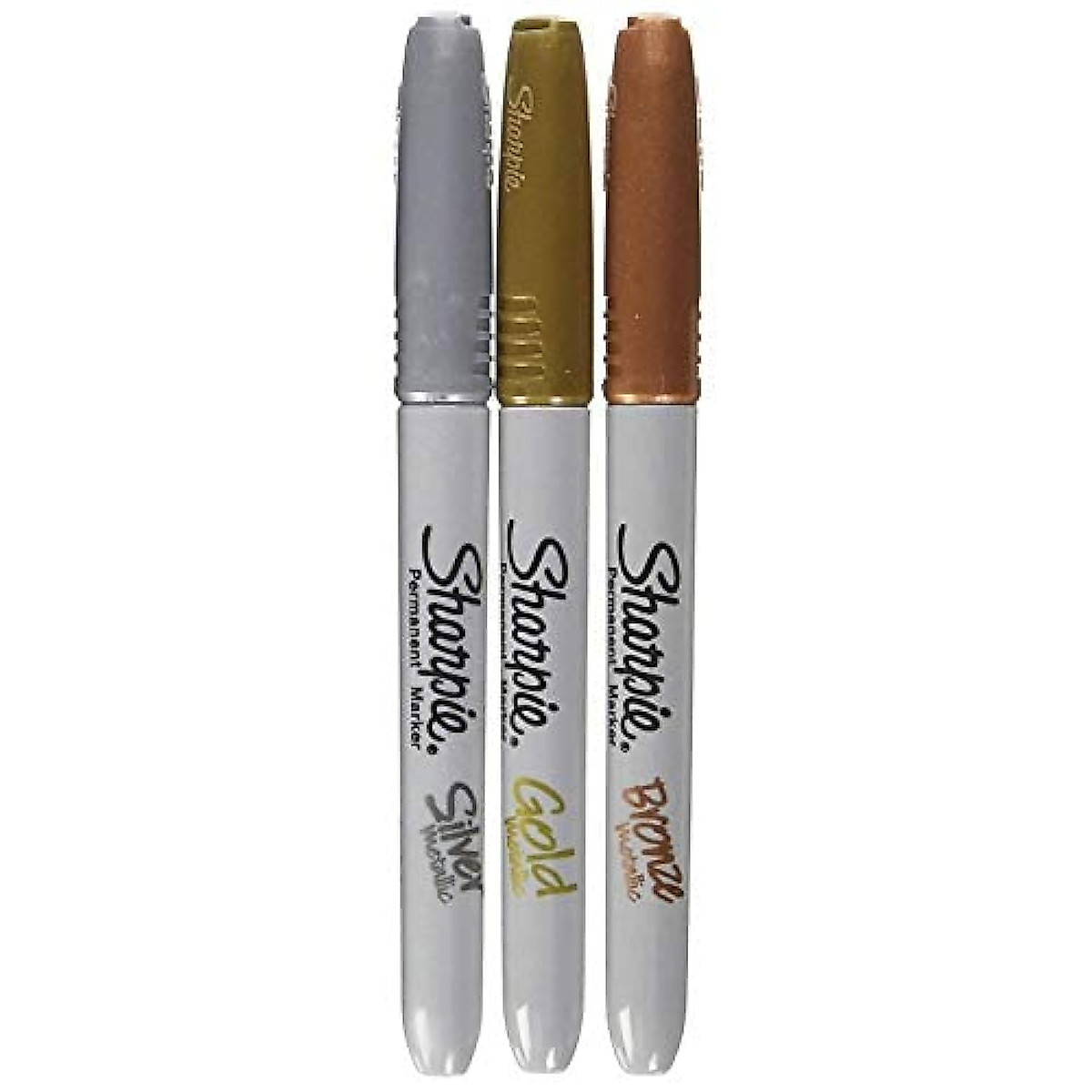 Sharpie - Fine Point Metallic Permanent Markers - Silver/Gold/Bronze (1-Pack of 3)