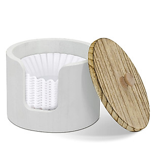 Coffee Filter Holder,Coffee Filter Storage Container with Lid, Coffee Filter Holders for Counter, Coffee Filter Basket for Coffee Station Organizer, Coffee Filters 8-12 Cup and Wood Coffee Pod Holder