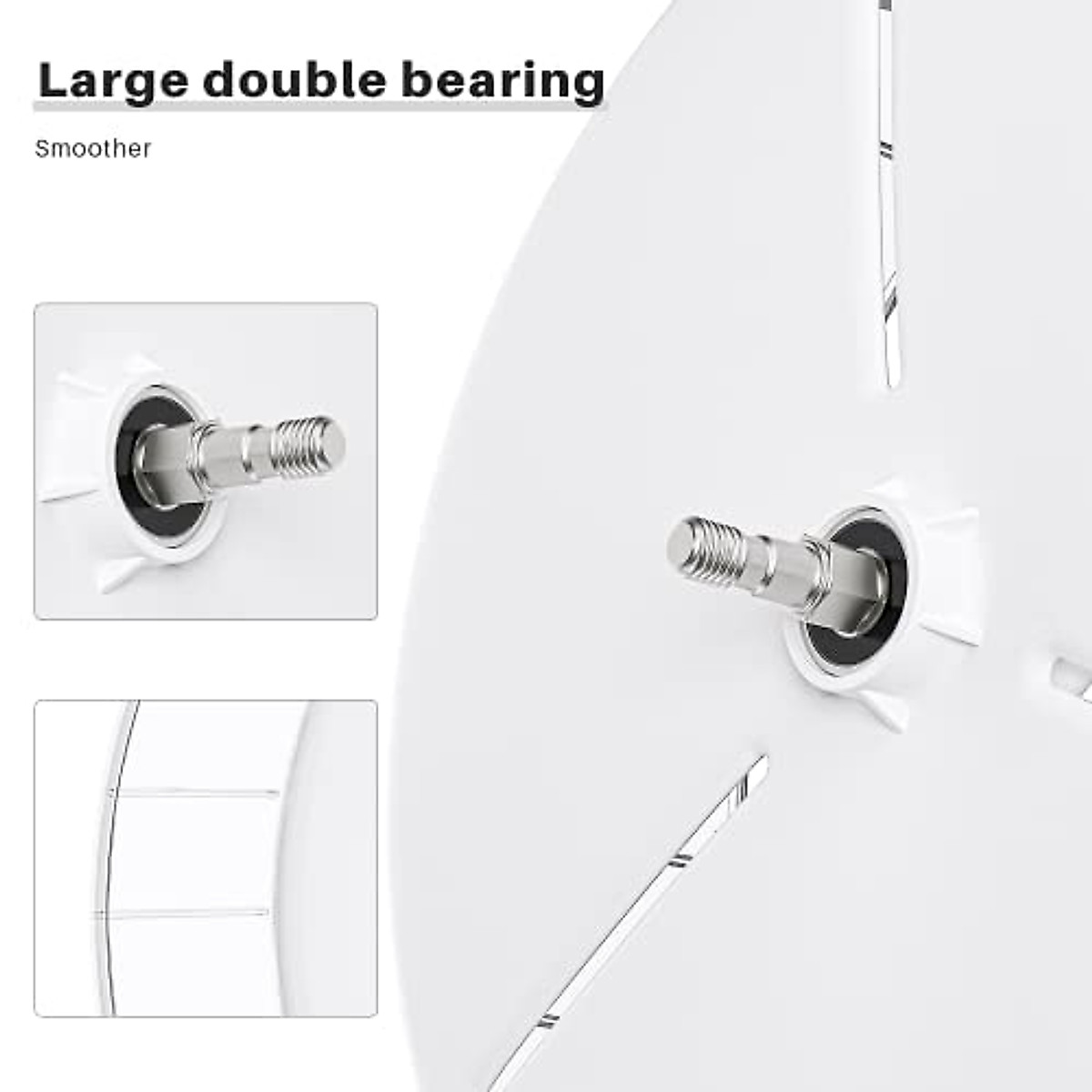 BUCATSTATE Hamster Exercise Wheel Super-Silent with Adjustable Base Cage Accessories Quiet Spinning Running Wheel for Dwarf Syrian Hamster Gerbils (6.7in, White)