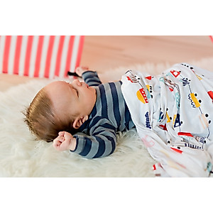 ADDISON BELLE – 2 Pack Swaddle Blanket – 100% Muslin Cotton Newborn Swaddle for Baby Boy/Girl – Soft Lightweight Baby Wrap + Receiving Blanket – Unisex – 47” x 47” (Cars+Trains)