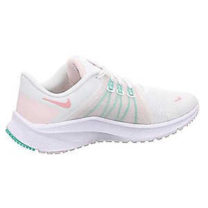 Nike Women's Quest 4 Road Running Shoes, Glaze-Menta, 7.5 M US, White/Pink/Green