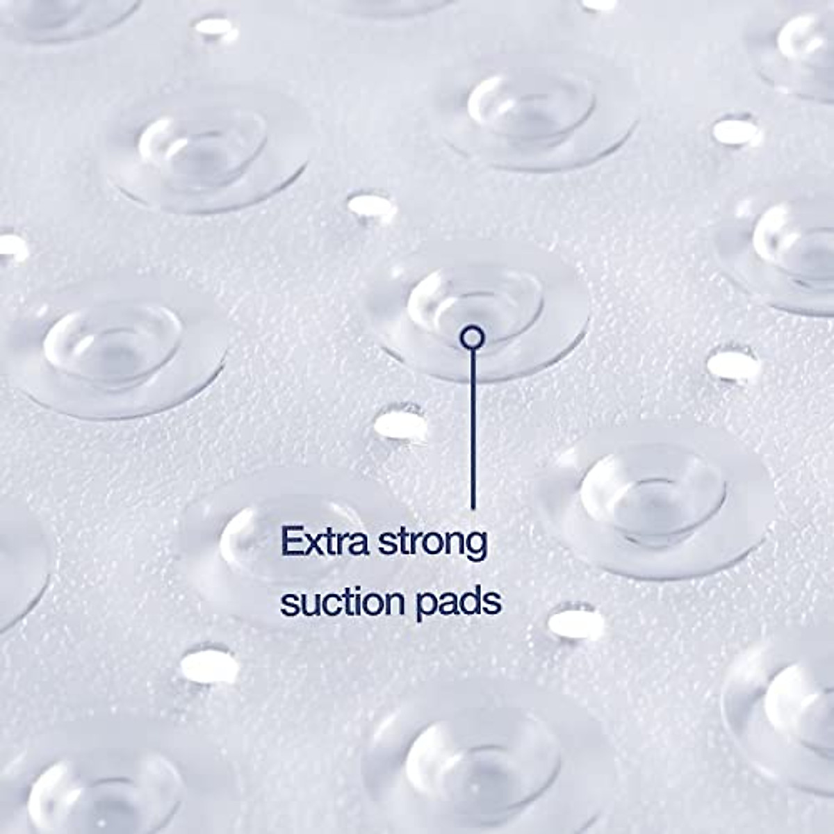 Tranquil Beauty Curved Blue Shower Mat 53x53cm/21x21in |Non-Slip, Machine-Washable Quadrant Bath Mat for Walk in Shower Tray | Shower Mats Non-Slip Suction Cups for Kids & Elderly