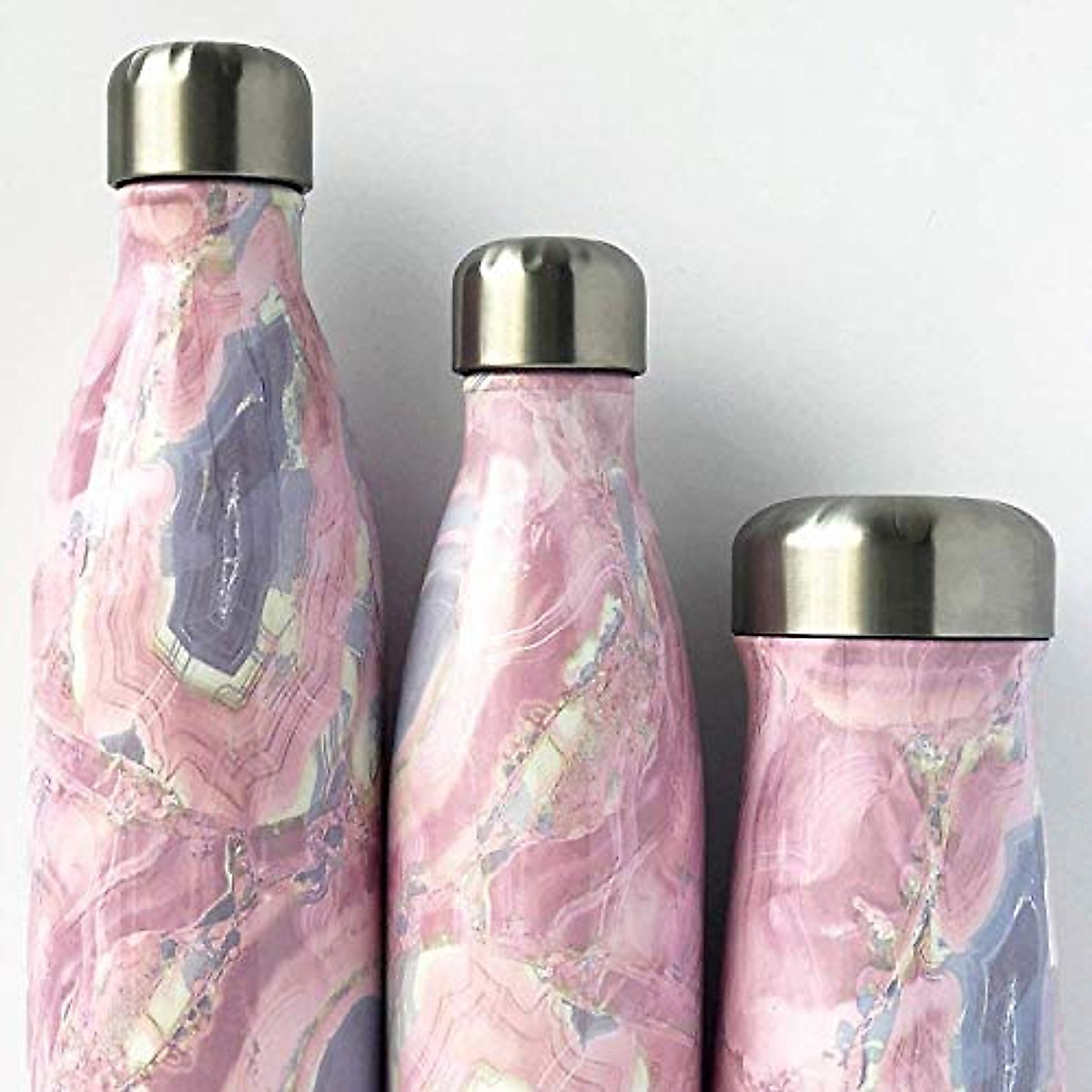 S'well Stainless Steel Traveler - 16 Fl Oz - Geode Rose - Triple-Layered Vacuum-Insulated Travel Mug Keeps Coffee, Tea and Drinks Cold for 24 Hours and Hot for 12 - BPA-Free Water Bottle