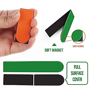 Magnetic Bookmarks,60 Pack 20 Solid Color Magnet Page Clip Small Bookmark for Book Lovers, Gift, Women, Man, Kids, Tudents, Teachers, School, Home, Office, Reading Supplies(2 x 0.8 inch)