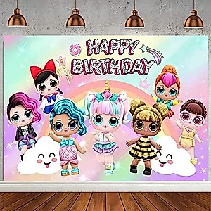 Baby L0l Family Backdrops Kids Happy Birthday Party Custom Banner Decoration Photography Background for Photo Studio Newborn Baby Shower Birthday Party Supplies Banner