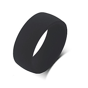 QINGDUO Inspirational Ring Christian Jesus Fish and Cross Symbols Ring Customize Lightweight Comfort Fit Plane Flexible Band Inspirational Faith Cross Ring Christian Religious Confirmation Gift,Red