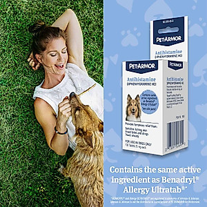 PetArmor Antihistamine Allergy Relief for Dogs, 100 Tablets