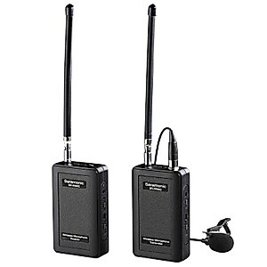 Saramonic Wireless Lavalier Microphone, SR-WM4C 4-Channels VHF Lapel Mic System (200' Range) Compatible with DSLR Camera Canon Nikon Sony Panasonic DV Camcorders Audio Recorder