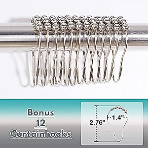 KGORGE Gradient Color Shower Curtain Bundles Bath Mat