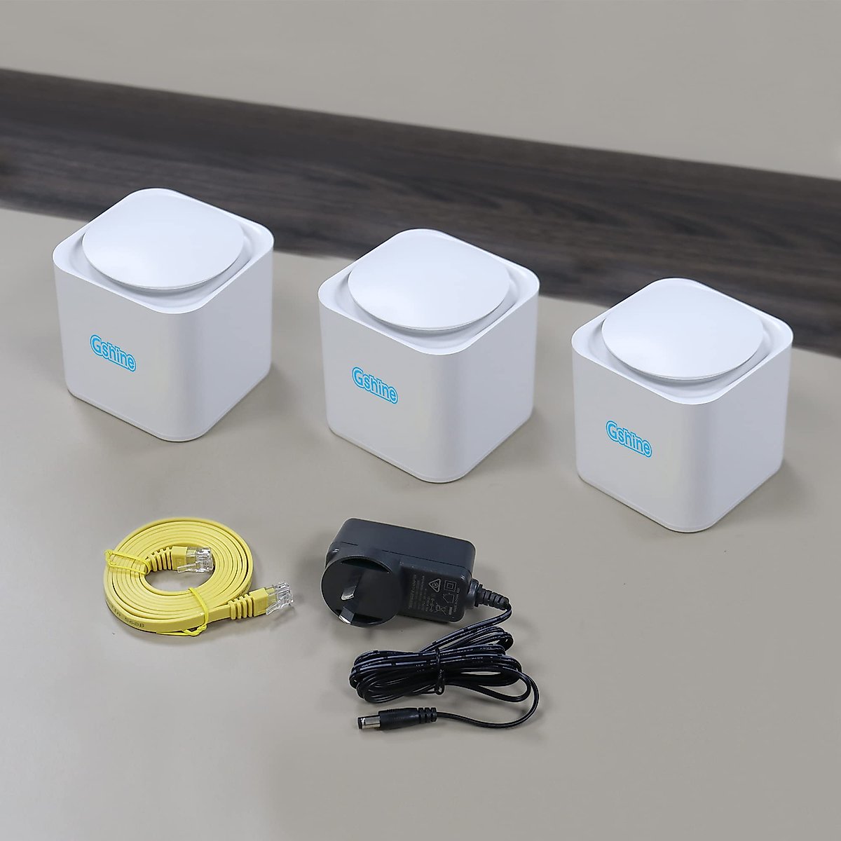 Gshine Cuka AC1200 Mesh Wi-Fi System Up to 5,500 sq. ft. Whole Home Coverage and 100+ Devices,WiFi Router/Extender Replacement, Anitivirus,Compatible with Alexa -3 Packs