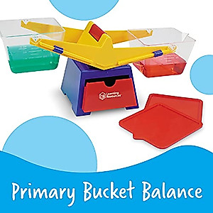 Learning Resources Primary Bucket Balance Teaching Scale - 1 Piece, Ages 3+, Math for Preschoolers, Classroom Balance Scale, Balance Scale for Kids, Science for Kids,Back to School Supplies