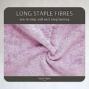 TEXTILOM 100% Turkish Cotton Oversized Luxury Bath Sheets, Jumbo & Extra Large Bath Towels Sheet for Bathroom and Shower with Maximum Softness & Absorbent (40 x 80 inches)- Lilac