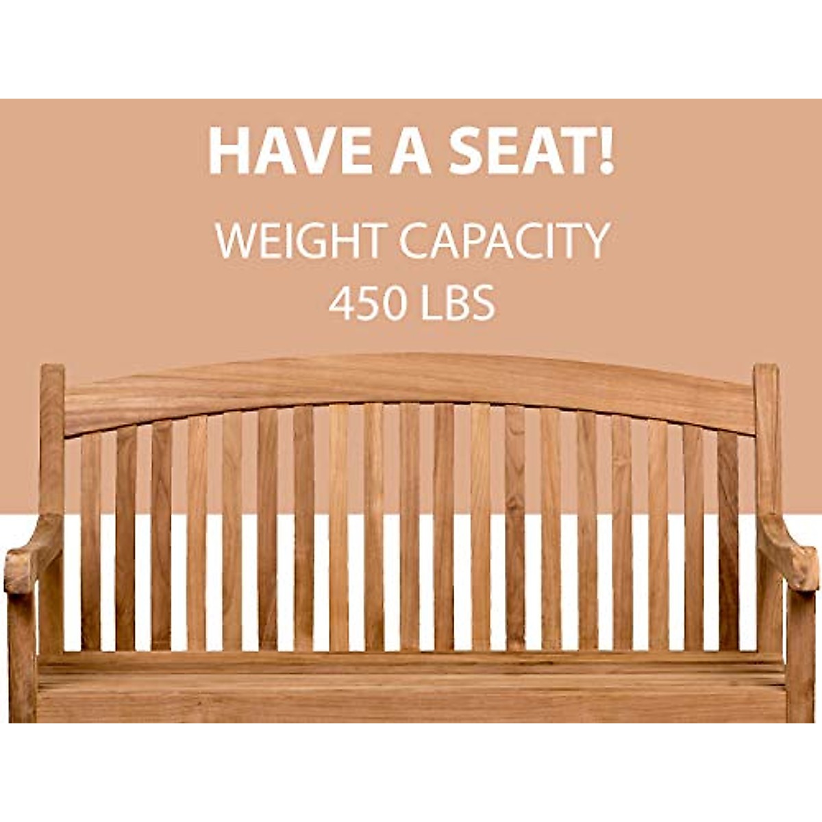 Amazonia Newcastle Patio Bench | Made of Real Teak | Ideal for Outdoors and Indoors, 48Lx26Wx35H, Light Brown