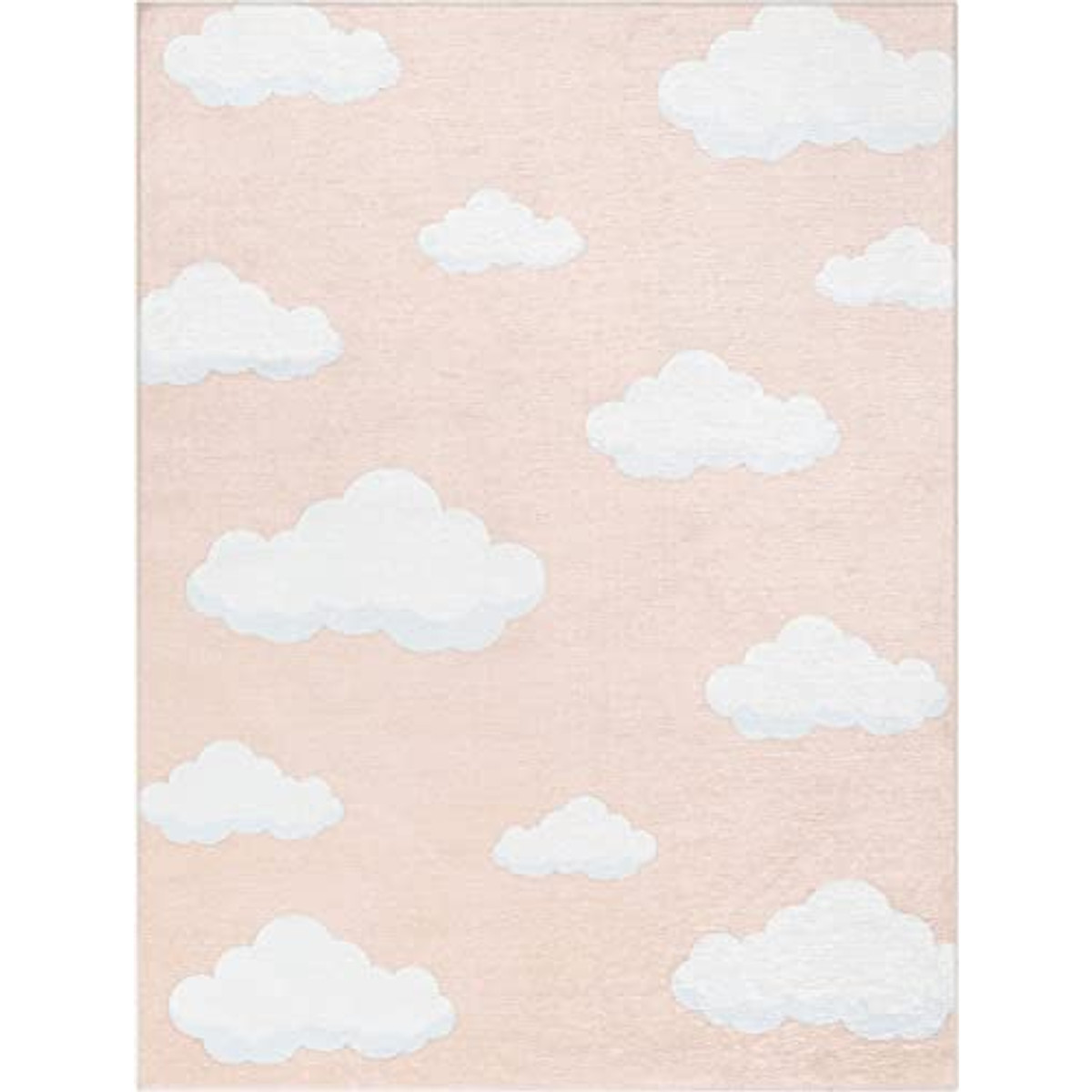 Well Woven Clouds Rug Coral 5' x 7' Apollo Kids Collection