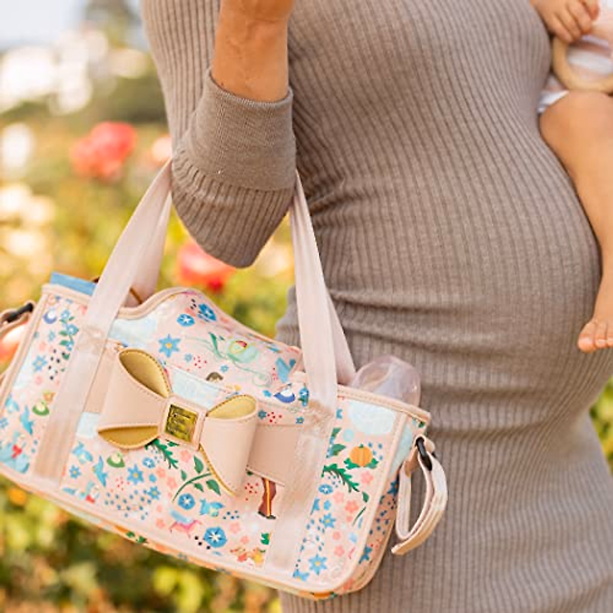 Petunia Pickle Bottom Wander Stroller Caddy | Perfect Baby Caddy to Keep Everything Organized | Multiple Carry Positions | Fits Most Strollers - Cinderella