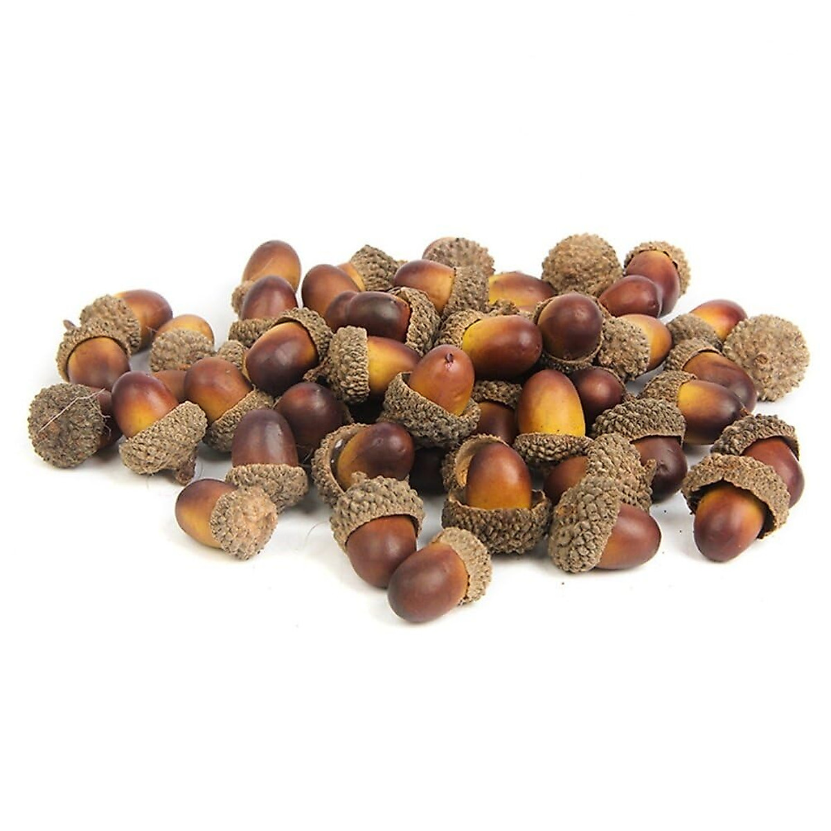 Artificial Acorns, 60 PCS Lifelike with Acorn Cap with Natural Acorn Cap Simulation Mini Acorns for DIY Craft Filler Home Party Favor Supplies