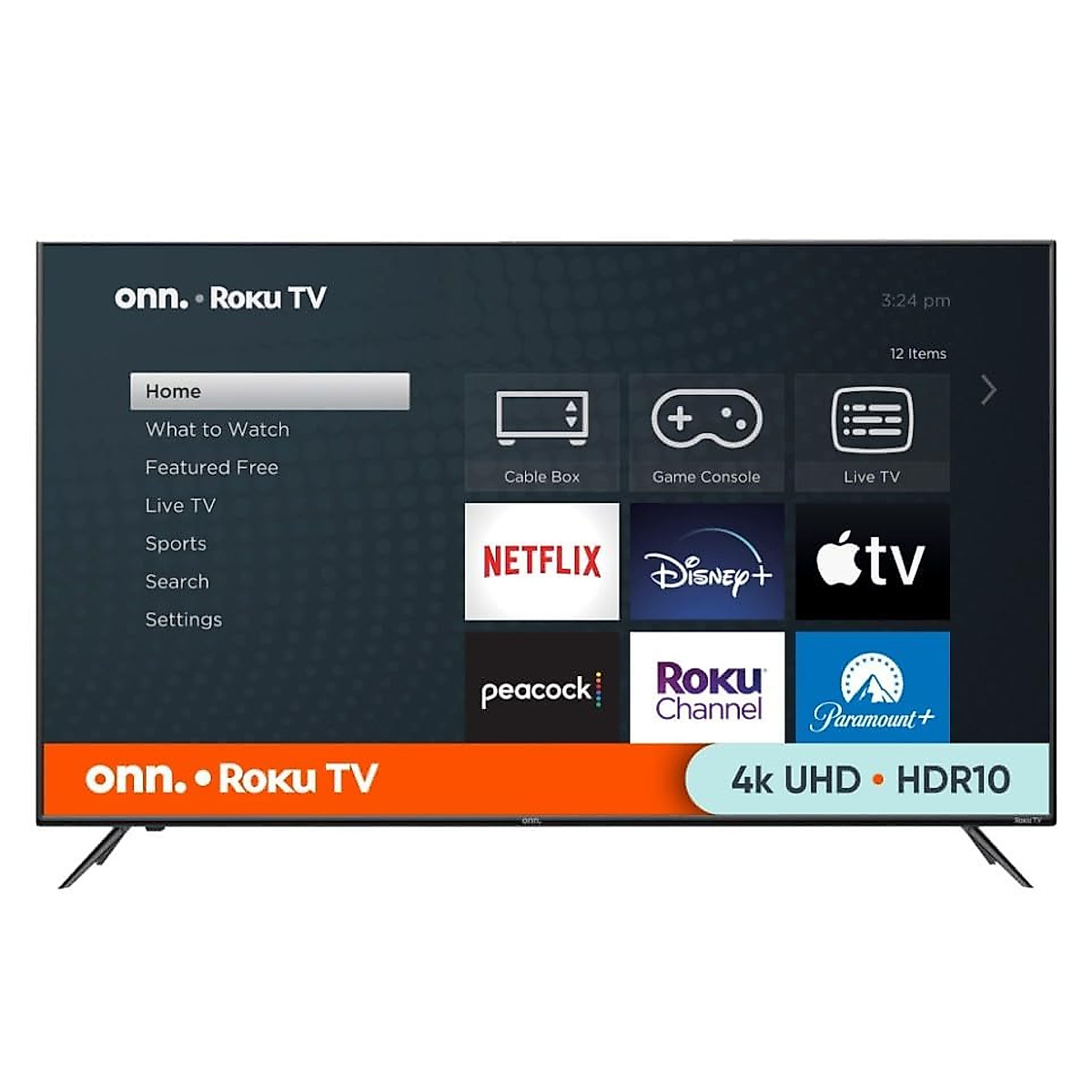ONN 50-Inch Class 4k HDR10+ Smart TV + Free Wall Mount with Wi-Fi Connectivity and Mobile App | Flat Screen TV | Compatible with Home Kit | Alexa and Google Assistant (Renewed)