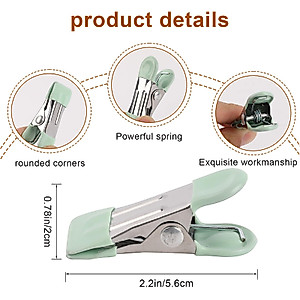 Sliverdew 12 Pack Chip Bag Clips Food Clips with Vinyl Coated Ends, Heavy Duty Clips for Food Packages, Potato Chip Bag Clip Snack Bag Storage Clips Small Food Bag Clips for Chips