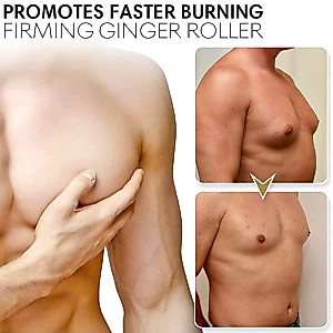 SUNRHYME PacX Gynecomastia Firming Ginger Roller, Gynecomastia Tightening Ginger Cream, Natural Tightening Ginger Cream Make Chest Shape Tough and Strong (1Pcs)