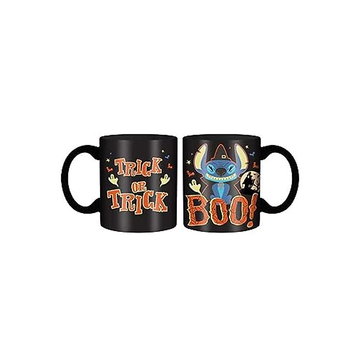 Silver Buffalo Lilo and Stitch Boo Halloween 20oz Ceramic Mug for Adults Standard
