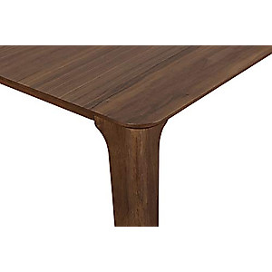 New Classic FURNITURE Mid-Century Modern Oscar Dining Table, 60-Inch, Walnut