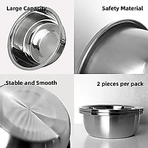 Stainless Steel Large Dog Bowl, 176oz High Capacity Dog Food Bowls for Large Dogs (2 Pack) (176oz（2pc）, Primary Colors)