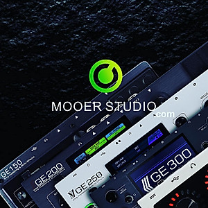 MOOER GE250 Guitar Amp Modelling and Multi Effects Pedal Bundle with Blucoil Cardioid Condenser Studio XLR Microphone, Boom Arm Plus Pop Filter, and 20-FT Balanced XLR Cable